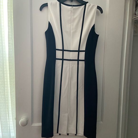 Calvin Klein | Dresses | Calvin Klein Black White Colorblock Office ...